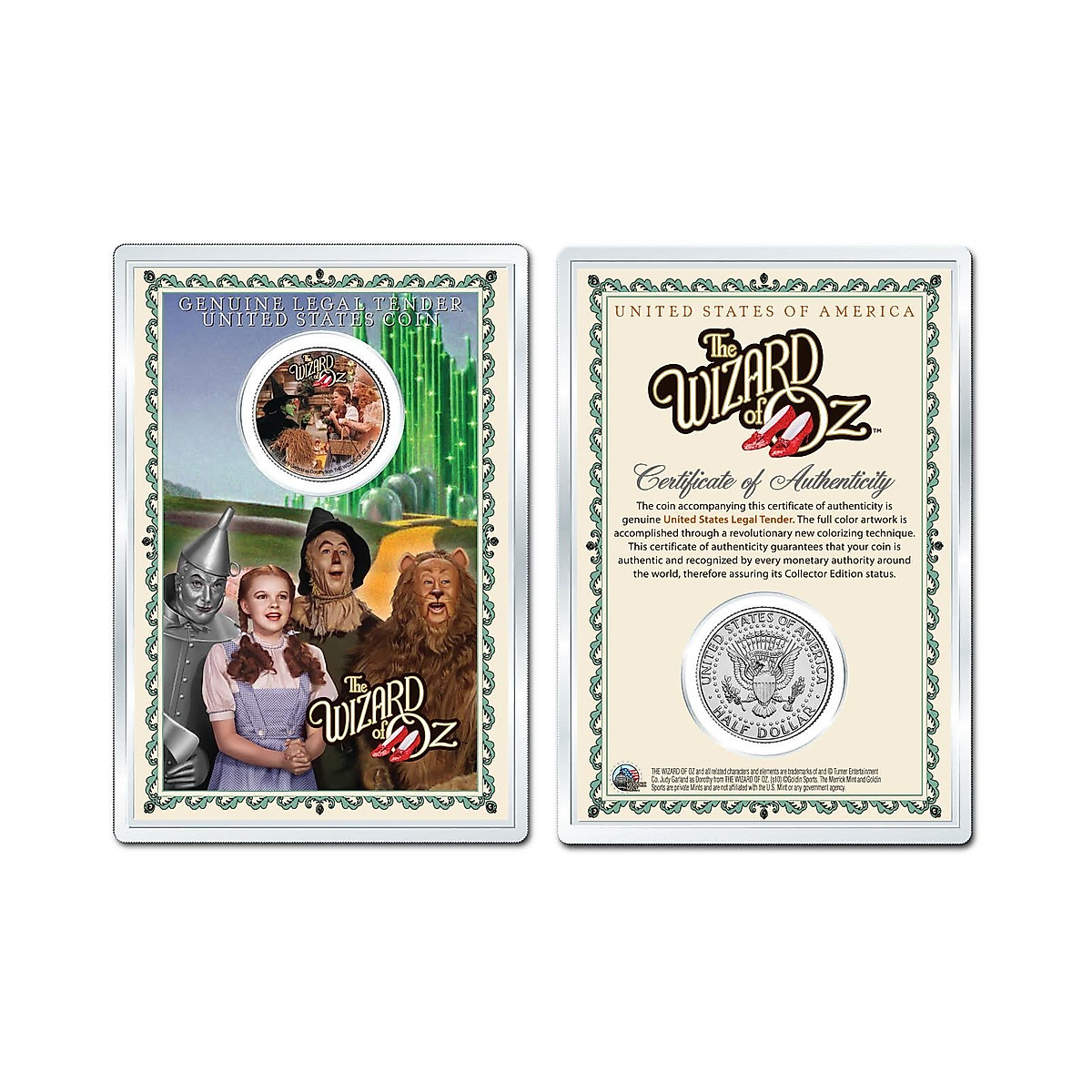 Wizard of OZ - Witch Official JFK Half Dollar U.S. Coin in Premium Holder
