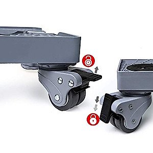 YGCBL Multifunction Portable Hand Trucks,Trolleyplastic Dolly Transport Roller Dollies Polypropylene Antirust Movable Base Universal Wheel Dryer 7Kg Capacity,Gray