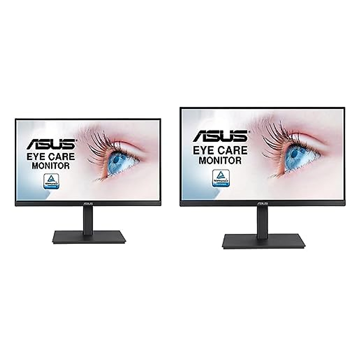 ASUS 23.8” 1080P Monitor (VA24EQSB) - Full HD, IPS, 75Hz, Built-in Speakers, Eye Care & 27” 1080P Monitor (VA27EQSB) - Full HD, IPS, 75Hz, Adaptive-Sync, Speakers, Eye Care