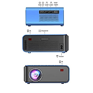 GXBPY T4 Mini Projector 3600 Lumens Support Full 1080P LED Proyector Big Screen Portable Home Theater Smart Video Beamer (Color : Black)