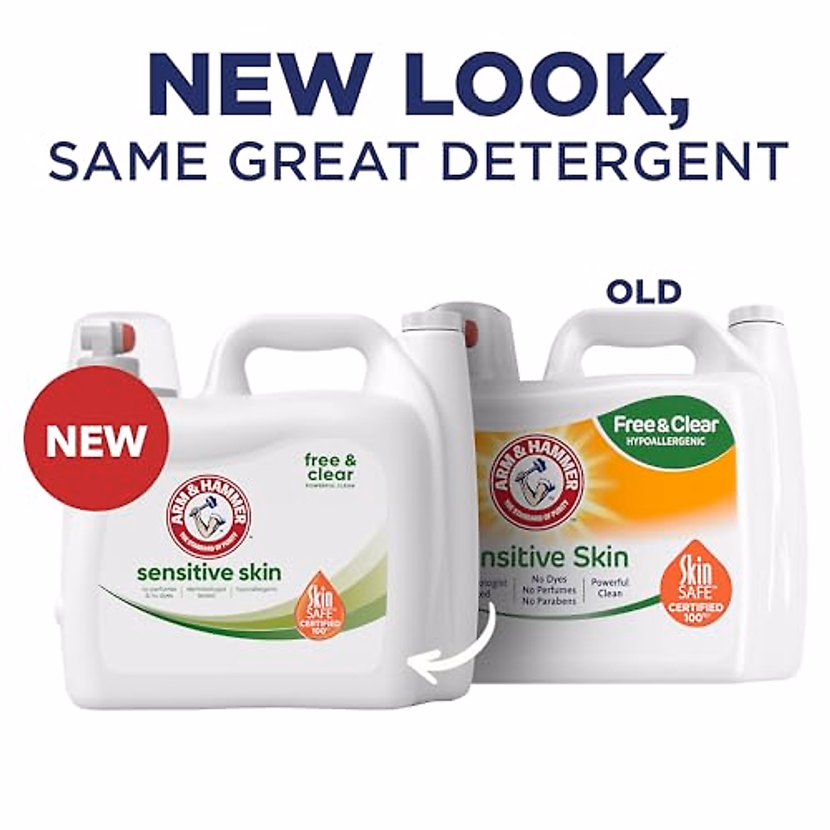 Arm & Hammer Sensitive Skin Free & Clear, 140 Loads Liquid Laundry Detergent, 140 Fl oz