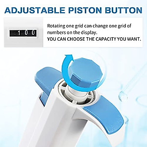 BAOSHISHAN Micropipette Single Channel Adjustable Micro Pipett Lab Pipettor Transfer (10-100ul Including 200 Pipette Tips)