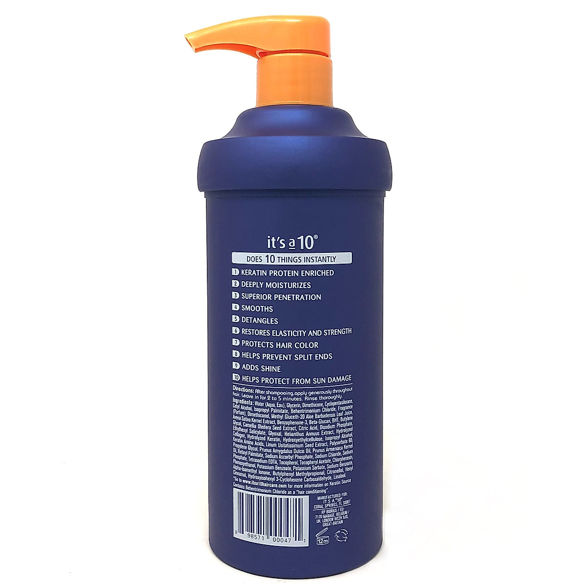 It's A 10 Miracle Deep Conditioner Plus Keratin for Unisex, 17.5 Ounce