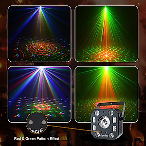 Disco Light DJ Lights, Eyeshot 5 in 1 Stage Light with Magic Ball, Led Par Light Pattern Strobe Light with UV Effect, Remote and DMX Control for Stage & DJ Lighting, Wedding Church Disco Party Lights