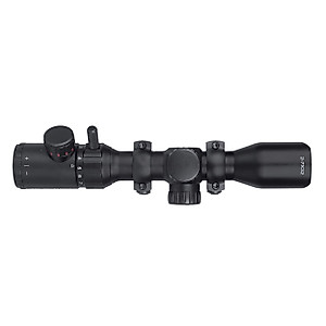 Monstrum 2-7x32 Rifle Scope with Rangefinder Reticle and Medium Profile Scope Rings | Black