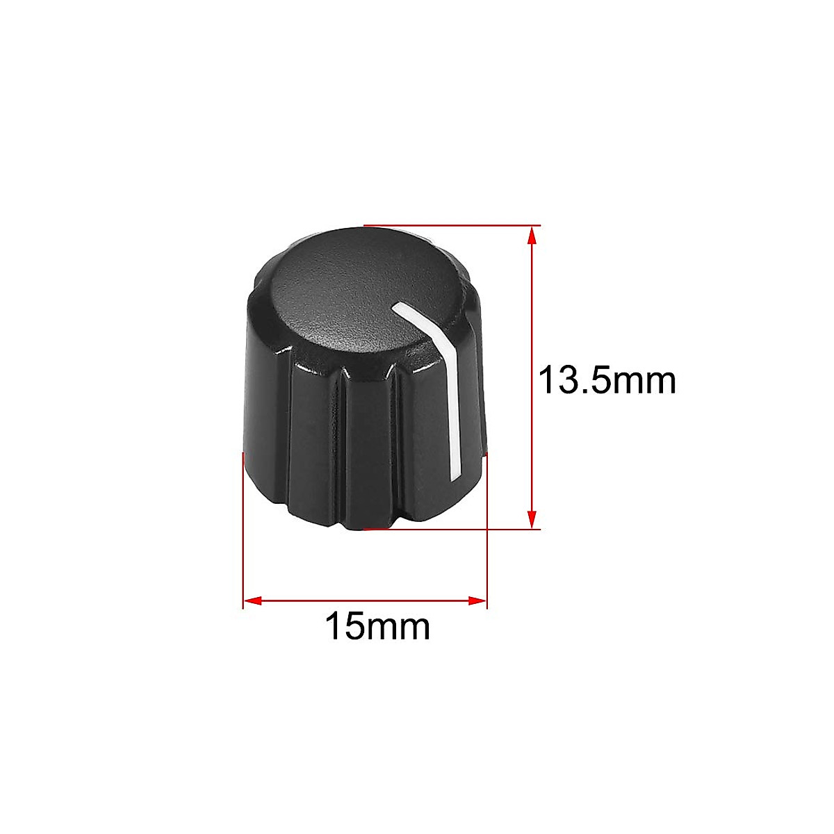 uxcell 10pcs Potentiometer Control Knobs for Electric Guitar Volume Tone Knobs Black D Type 4x6mm