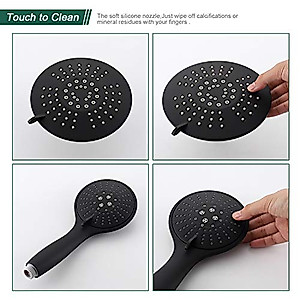 AIHOM Shower System Shower Faucet Set, Dual Shower Heads, 2 in 1 Shower Faucets Set with 5 Function Hand Shower and Tub Faucet Shower Combo Set, Brushed Nickel/Matte Black