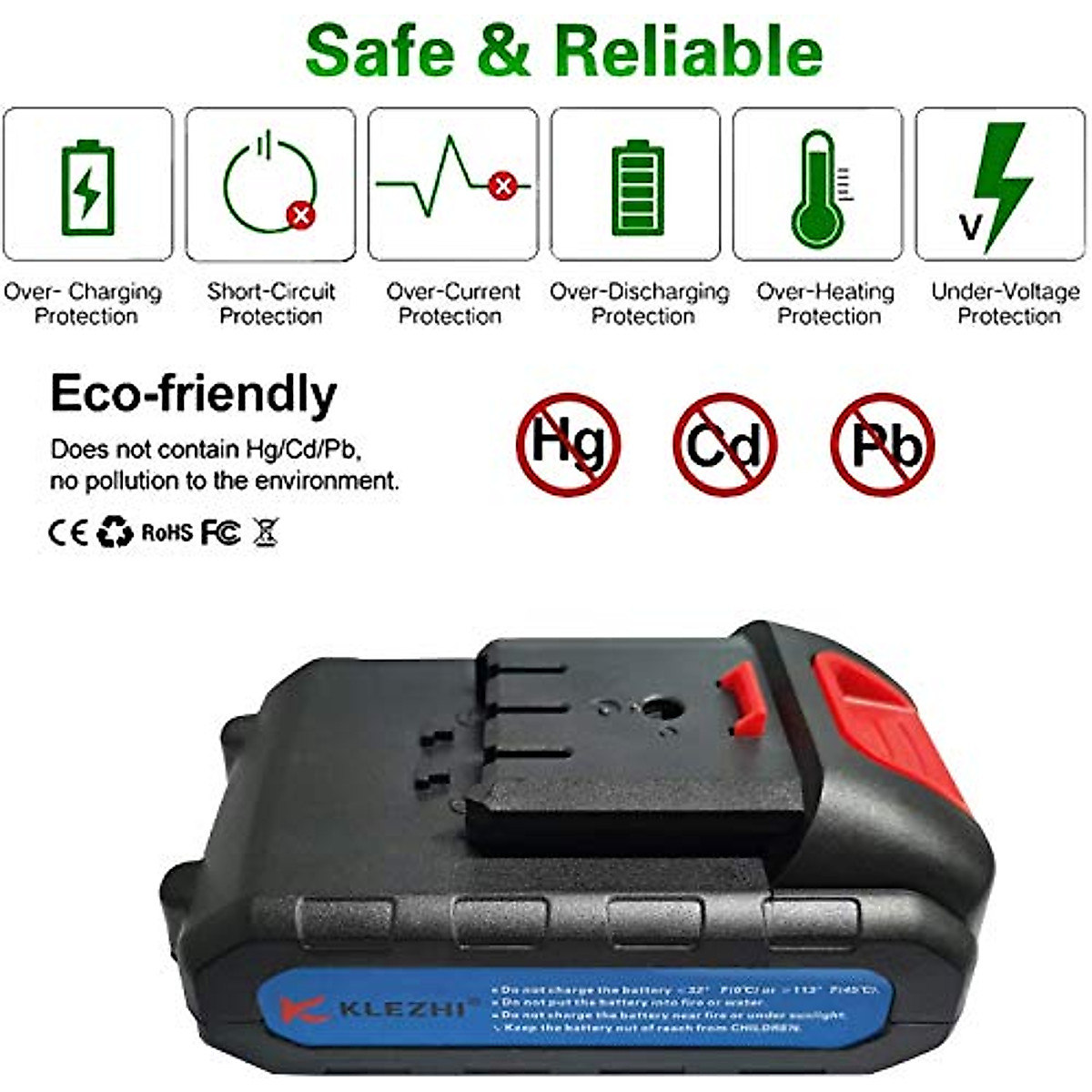 K KLEZHI Professional Cordless Electric Pruning Shears with 2 PCS Backup Rechargeable 2Ah Lithium Battery Powered Tree Branch Pruner, 30mm (1.2 Inch) Cutting Diameter, 6-8 Working Hours