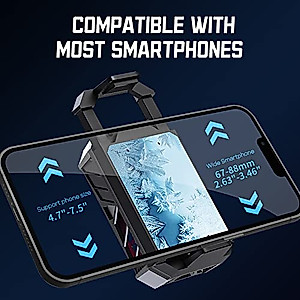 Phone Cooler Semiconductor Radiator Keep Phone Cool and Fast, Phone Cooling Fan For Gaming PUBG Live Broadcast, 4-7.5inches iPhone/Android Cellphone Cooler, Noiseless Portable Phone Cooling Case