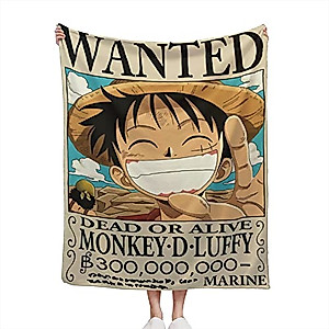 Anime Blanket 60" x 50" Flannel Fleece Throw Blankets Super Soft Cozy Warm Plush Bedding for Travel Bed Sofa Beach