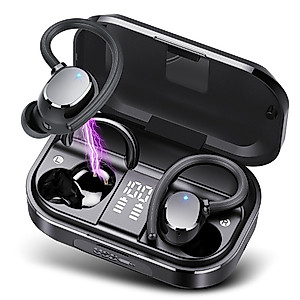 Wireless Earbuds Bluetooth Headphones 120hrs Playtime HiFi Stereo Wireless Headphones with HD Mic Deep Bass Wireless Earphones with Dual LED Display USB-C IP7 Waterproof Earbuds for Running Sports