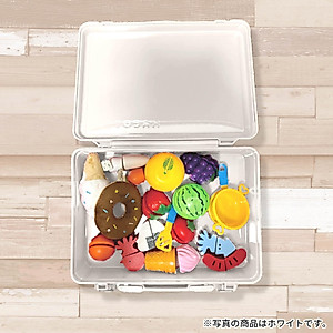 Tenma Lightweight and Easy to Handle Plastic Storage Box, Perfect for B5 Size Notebooks, Sewing Box, Small Items, Hakot, Off-White, Width 11.4 x Depth 9.1 x Height 2.8 inches (29 x 23 x 7 cm) [Size: