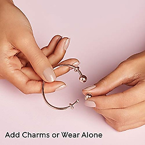 PANDORA Rose Open Bangle, Logo Caps