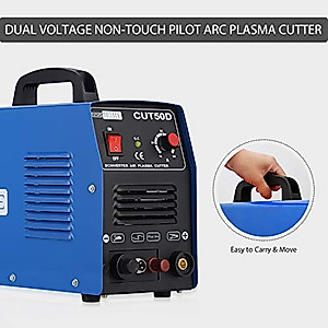 VIVOHOME 3 In 1 Multi-functional Plasma Cutter Cutting TIG STICK/MMA Non Touch Pilot Arc Welding Machine Dual Voltage 110/220V CT520DF Blue