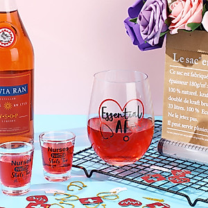 2 Pieces Nurse Need Too and Stemless Glass, Essential Glass Gift Set Glass Gift Present for Women Male Nursing School Student Graduation Birthday Party Nurses Day