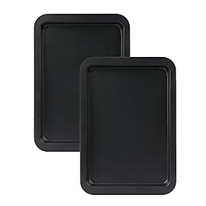 Nonstick Baking Sheet 2 Pack, Nonstick Walooza 13x9 Inch Toaster Oven Tray Replacement Cookie Sheet Pan Bakeware, 2 PCS Set