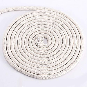ZEONHEI 328 Feet 1/4 Inch White Natural Cotton Rope, Cotton Clothesline Rope, All-Purpose Craft Rope for Clothes Hanger, Garden Flower Potted Plants, Laundry Line Dryer, 1 Solid Rope