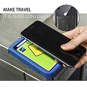 MEUPZZK Cell Phone Wallet Slim 3M Adhesive Credit Card Holder Stick on Wallet Cell Phone for iPhone/Android/Samsung Galaxy and Most Smartphones (M-Green)