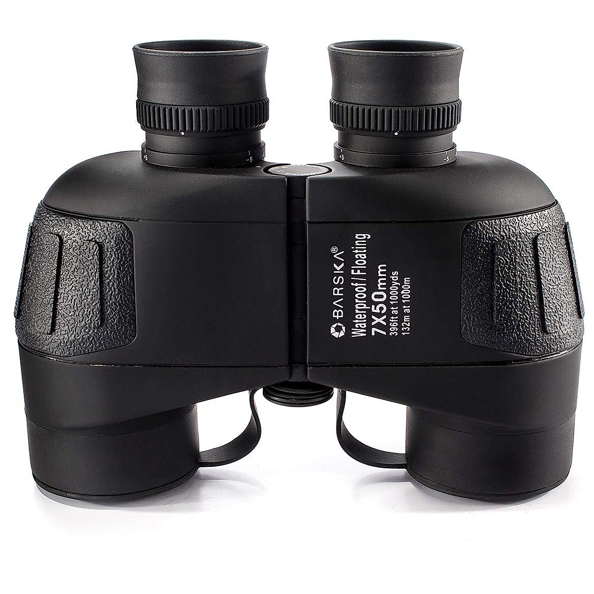 BARSKA 7x50 WP Battalion Floating Binoculars with Internal Rangefinder , Black