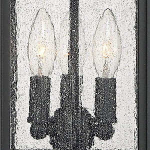 John Timberland Moray Bay Industrial Outdoor Wall Light Fixture Black Steel 17 3/4" Clear Seedy Glass Lantern for Exterior House Porch Patio Outside Deck Garage Yard Front Door Garden Home