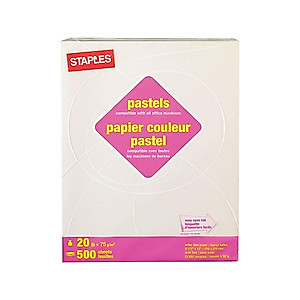 Staples 490950 Pastel Colored Copy Paper 8 1/2-Inch x 11-Inch Cream 500/Ream (14789)