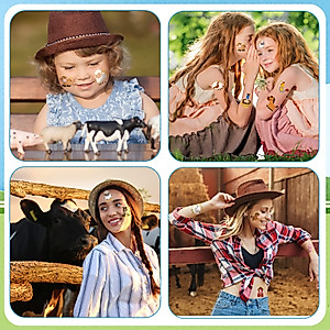 Estune 500 Pieces Farmhouse Animal Temporary Tattoos for Kids farmhouse Animal Tattoos Kids Tattoo Stickers for Kids Pig, Calf, Lamb, Chick Animal Temporary Tattoos for Teens Theme Party Supplies