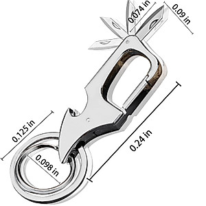 OHEMDI 1 Pack car Key Chain Bottle Opener Keychain and Package Opener Keychains for Men and Women(Black, 1)