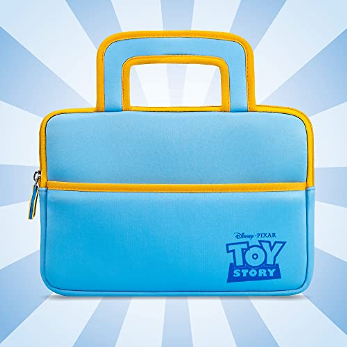 Pebble Gear Toy Story 4 Carry Bag - Universal Neoprene Kids carrry Bag in Pixar Toy Story 4-Design, for 7" Tablets (Fire 7 Kids Edition, Fire HD 8 case), Durable Zip, Woody and Buzz Lightyear