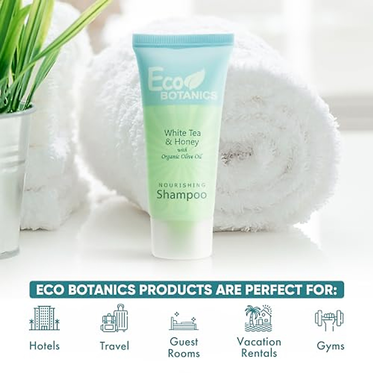 Eco Botanics Travel-Size Hotel Shampoo .85 oz (Case of 20)