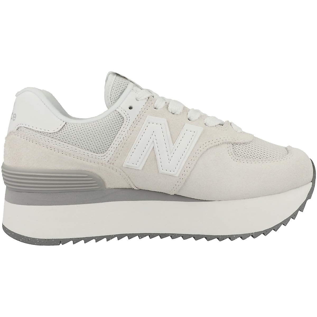 New Balance Women's 574+ Sneakers, Reflection | Rain Cloud, Grey, 10 Medium US