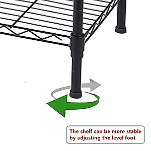 Ymlpre 3 Tier Shelving Unit NSF Wire Storage Shelves Heavy Duty Metal Height Adjustable Commercial Grade Steel Utility Layer Shelf Rack Organizer 198 LBS Capacity,35.43x13.78x31.5, Black 3-Tier