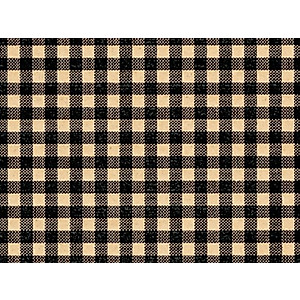 Rustic Pearl Collection Printed Tissue Paper for Gift Wrapping with Design (Tan and Black Gingham), 24 Large Sheets (20x30)
