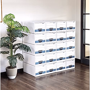 Bankers Box STOR/DRAWER STEEL PLUS Extra Space-Saving Filing Cabinet, Stacks up to 5 High, Letter, 6 Pack (00311)
