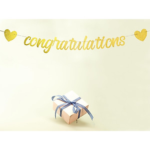 Congratulations Banner Gold Glitter Congratulations Graduation Banner Congratulations Banner Graduation 2024 Congratulations Graduation Party Decorations for College Graduation Party Decorations