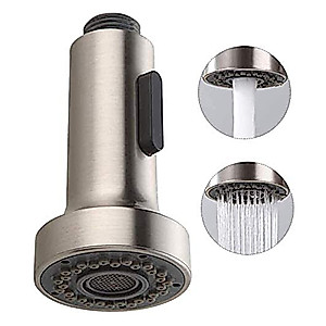 Kitchen Shower Head, Simple Angled Kitchen Sink Faucet Parts, Pull Down Faucet Sprayer Head Nozzle, High Durability Corrosion ABS Pull Down Sprinkler Kitchen Supplies Stainless Steel