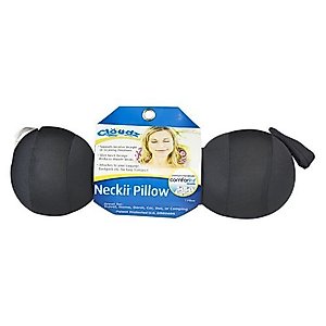 Cloudz Neckii Travel Neck Roll Pillow - Black