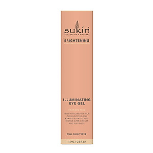 Sukin Brightening Illuminating Eye Gel with Green Coffee & Kakadu Plum, 0.5 Ounce