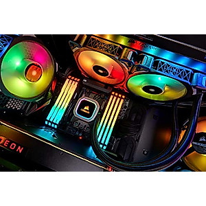 Corsair H100i RGB PLATINUM AIO Liquid CPU Cooler,240mm,Dual ML120 PRO RGB PWM Fans,Intel 115x/2066,AMD AM4/TR4