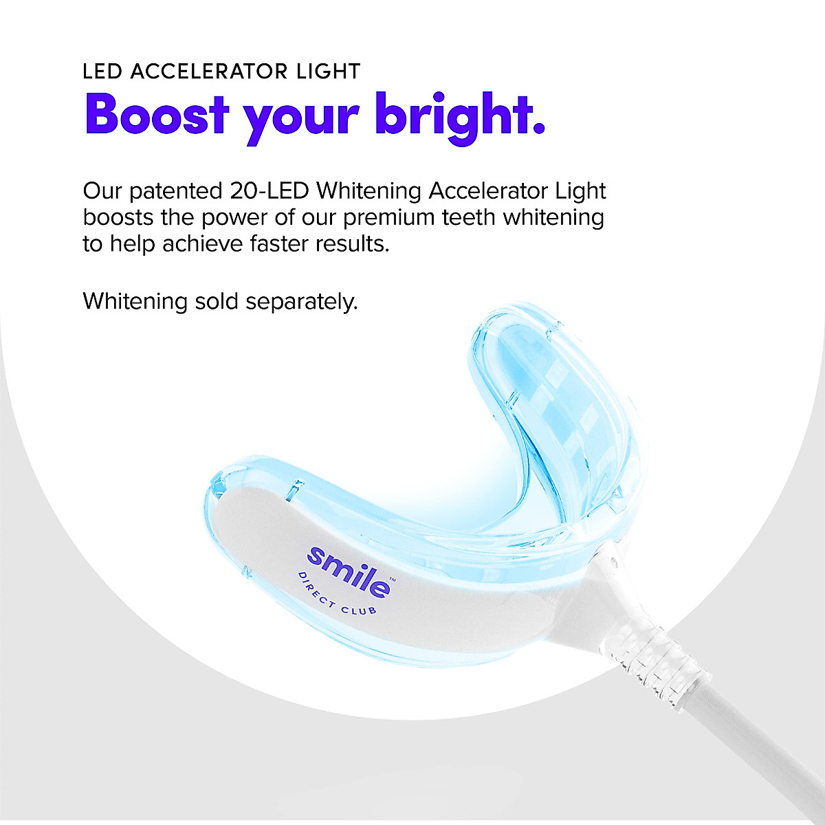 SmileDirectClub Teeth Whitening LED Accelerator Light - Whiten Teeth Faster - Use with SmileDirectClub Premium Teeth Whitening