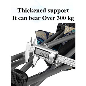 Protable Folding Stool Light Weight Mini Camping Stool with Carry Bag for Indoor or Outdoor Activeites Camping Fishing Hiking(Black)