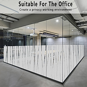 Finnez Window Film Privacy and Light Protection Sticker Film Frosted Look Static Cling for Home Office 11.8'' x 78.7''