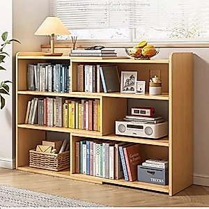 GELTDN Simple Bookshelf Shelf Wall Home Bedroom Storage Cabinet Office Study Bookcase Bookshelf Storage ( Color : E , Size : 90cm )