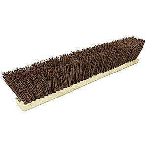 Weiler 25241 18" Block Size, Palmyra Fill, Lacquered Hardwood Block, Economy Garage Brush, Natural