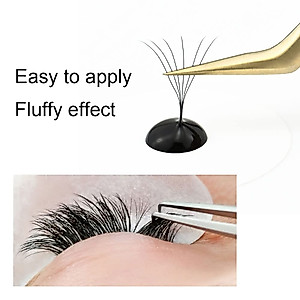 NAGARAKU Premade Fans Eyelash Extensions 320 Fans 6D Volume 0.07mm D curl 9-14mm Mix Tray Sharp Narrow Stem Clusters Thin Pointy Base Russian Pre Fanned Fluffy Matte Black