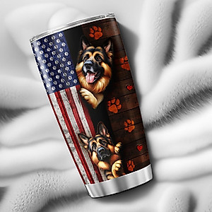 Best Handle, Dog Mom Gifts, Tumbler 20 Oz With Lid And Straw, Dog German Shepherd