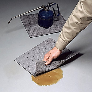 Absorbent Mat Pads in a Dispenser Box by New Pig | Premium Oil Absorbent Pads | 10" x 13" Oil Mats | 100 All Purpose Premium Absorbent Pads | Heavyweight | MAT251