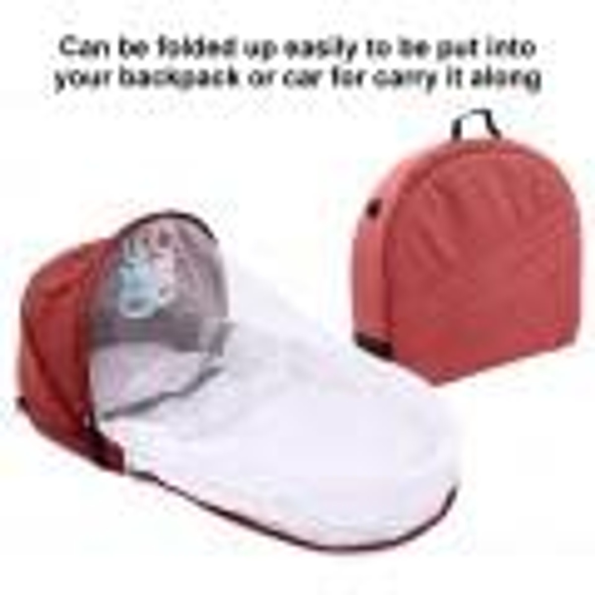 Foldable Baby Crib,Soft Cloth Net Travel Bassinet,Portable Infants Travel Sleeping Bed with Quilt