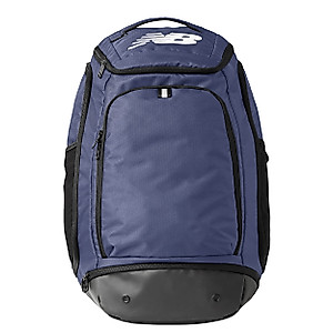 New Balance Sports Backpack, Team Travel Gym Bag for Men and Women, Grey, One Size