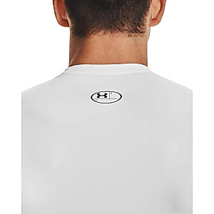 Under Armour Men's Armour HeatGear Compression Short-Sleeve T-Shirt , White (100)/Black, Small