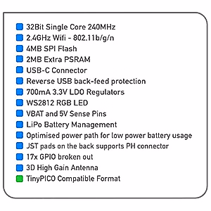 TinyS2 (ESP32-S2 Board)